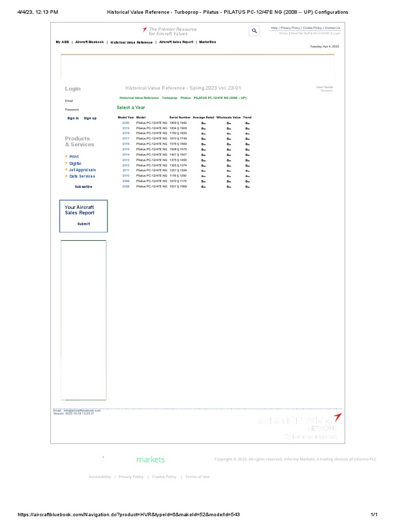 Turboprop - Pilatus - PILATUS PC-12 - 47E NG (2008 - UP) | PDF