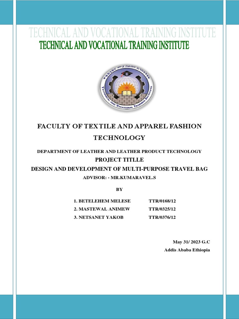 PROGRESS 0FDesign and Development of Multi-Purpose Travel Bag | PDF | Backpack | Baggage