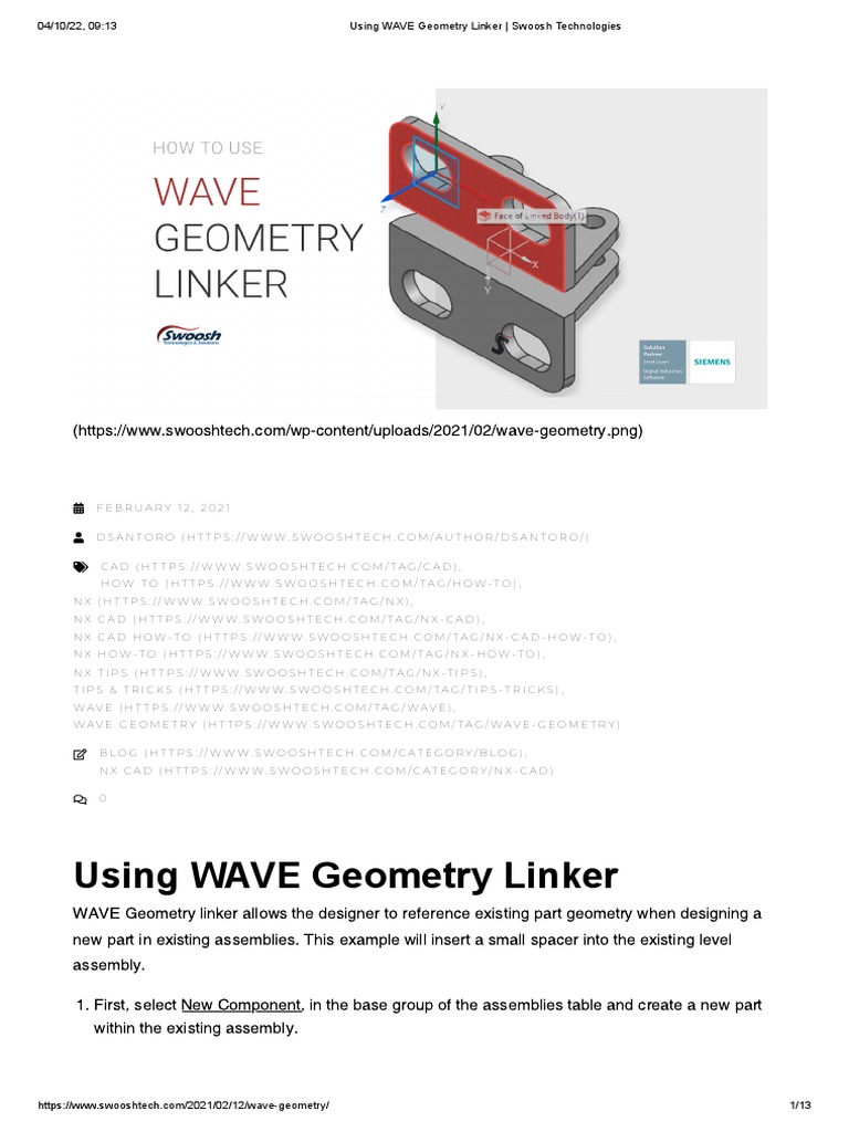 NX WAVE Geometry Linker | PDF | Computing | Software