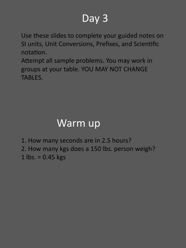 SI Units and Unit Conversion Slides | PDF | Pound (Mass) | Measurement