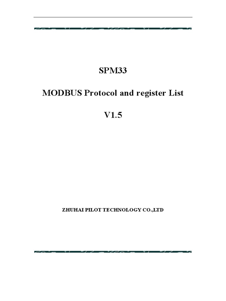 SPM33 Modbus Address List | PDF | Ac Power | Arithmetic