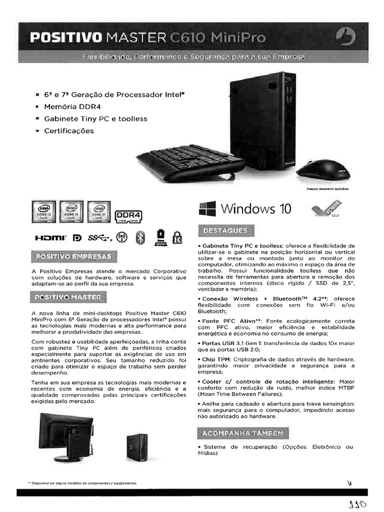 Positivo Master d610 Minipro | PDF
