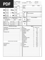 GURPS character sheet | PDF | Entertainment | Role Playing Games
