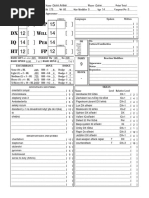 GURPS character sheet | PDF | Entertainment | Role Playing Games