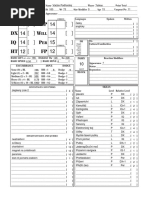 GURPS - 4th Edition - Expanded Char Sheet (Form) | PDF