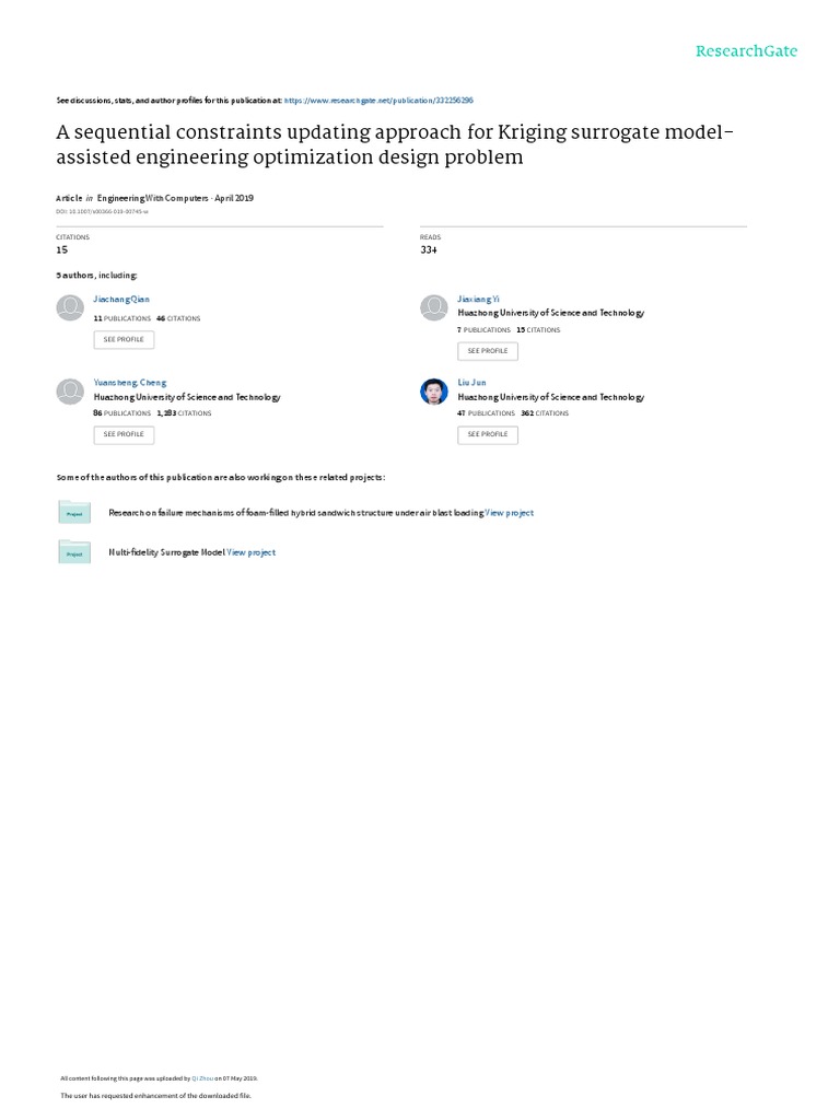 A Sequential Constraints Updating Approach For Kriging Surrogate