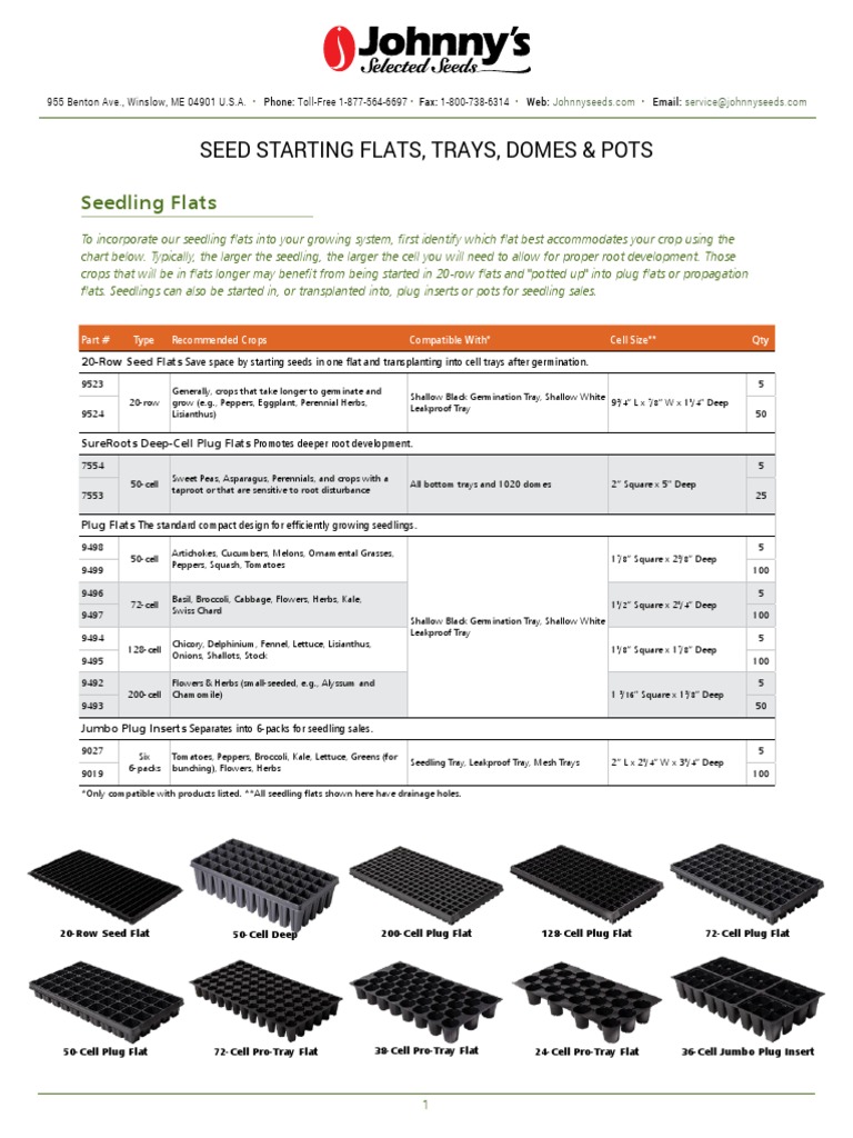 Seedling Flats and Trays Overview | PDF | Seed | Perennial Plant