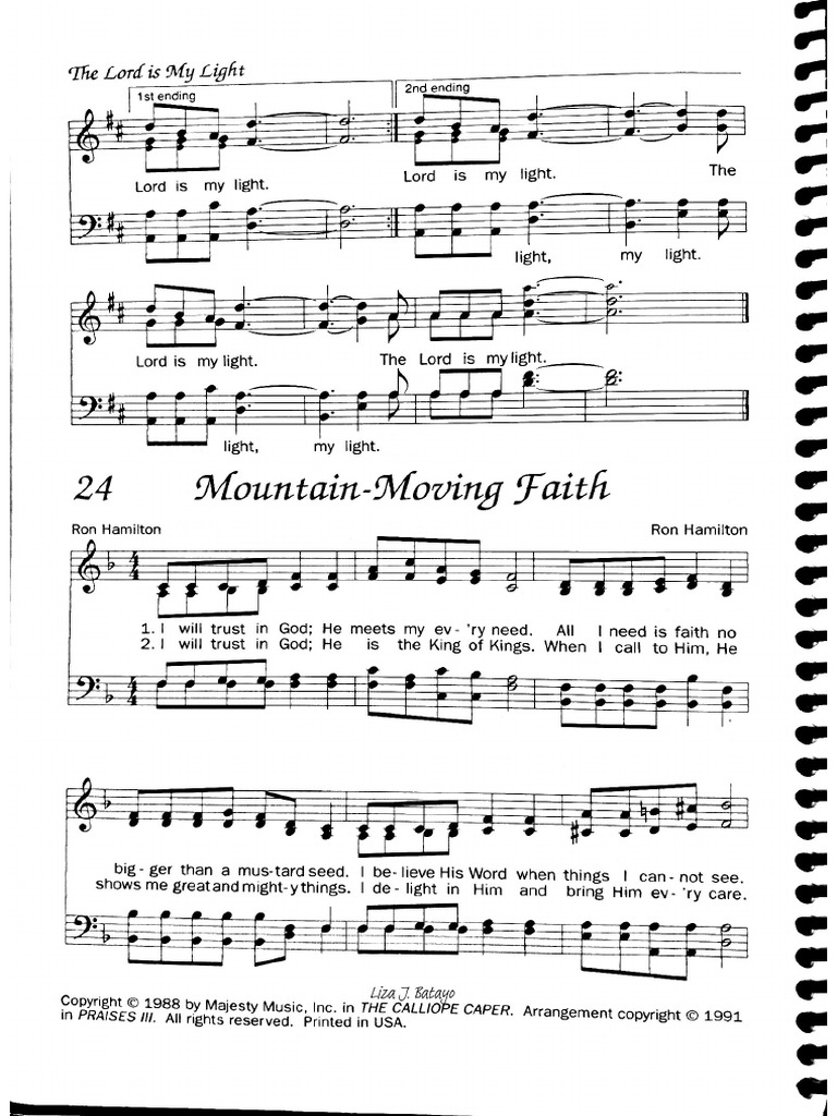 Mountain Moving Faith | PDF