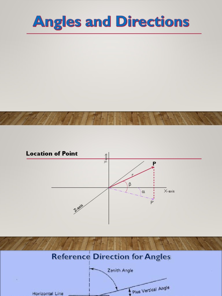 Surveying Angles and Directions Explained | PDF | Angle | Metrology