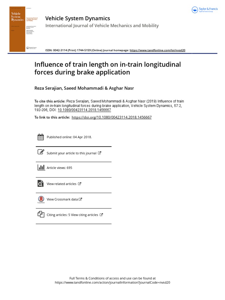 B - Influence of Train Length On in Train Longitudinal Forces During ...