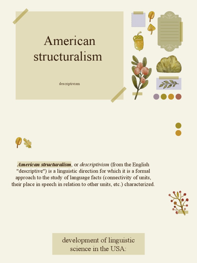 American Structuralism (Descriptivism) | PDF | Linguistics | Science