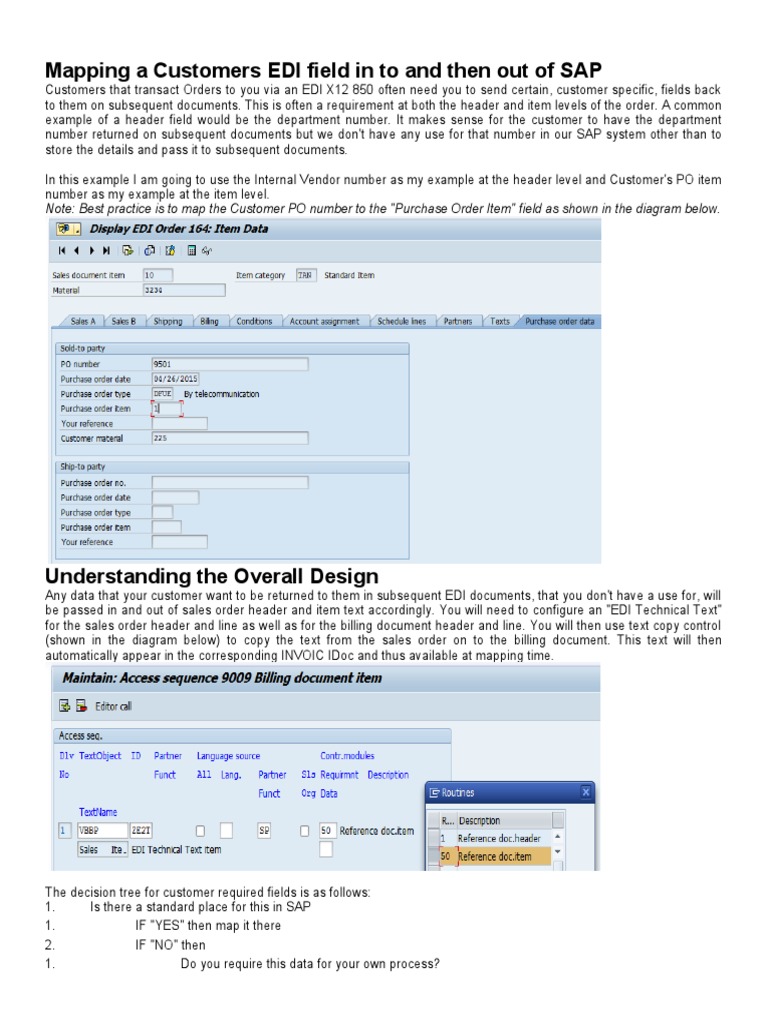 Mapping A Customers EDI Field in and Out of SAP | PDF | Electronic Data Interchange | Invoice