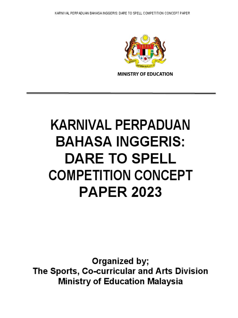 DARE TO SPELL COMPETITION CONCEPT PAPER 2023 | PDF | Spelling | Human ...