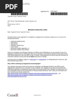 Biometric Instruction Letter | PDF | Human Migration | Immigration