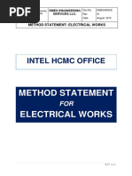 Method of Statement Electrical | PDF | Electrical Wiring | Switch
