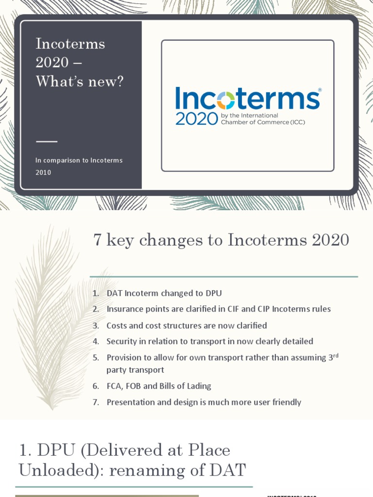 Key Changes in Incoterms 2020 | PDF | Logistics | Transport