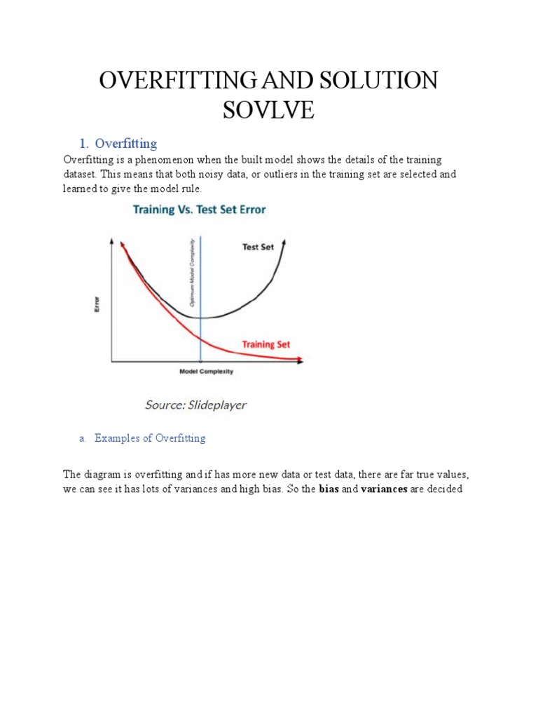 Overfitting and Solution Sovlve | PDF | Cross Validation (Statistics ...