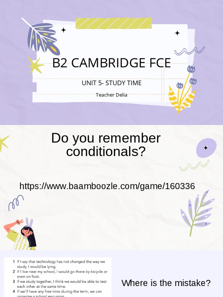 B2 Cambridge FCE Unit 5 Study Guide | PDF
