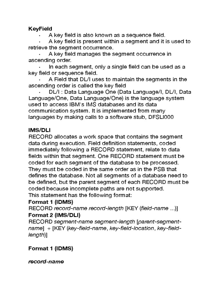 Key Field | Download Free PDF | Databases | Software Engineering