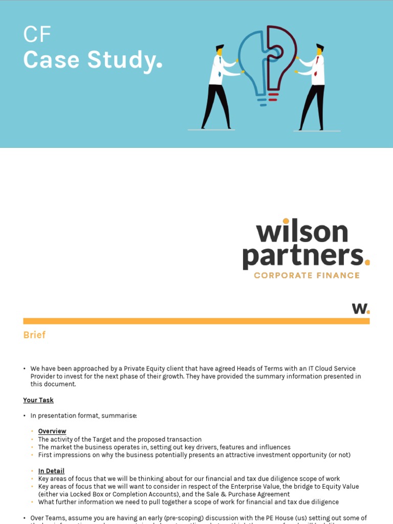 Wilson Partners CF Manager Case Study | PDF | Cloud Computing | Private Sector