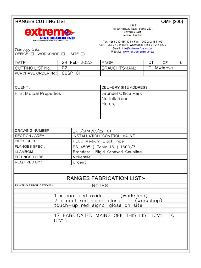 Welding Cutting List | PDF | Hydraulic Engineering | Home Appliance