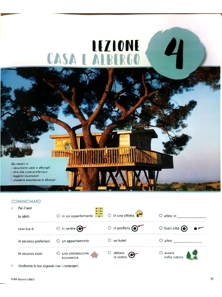 Dieci A1 Tema 4 | PDF
