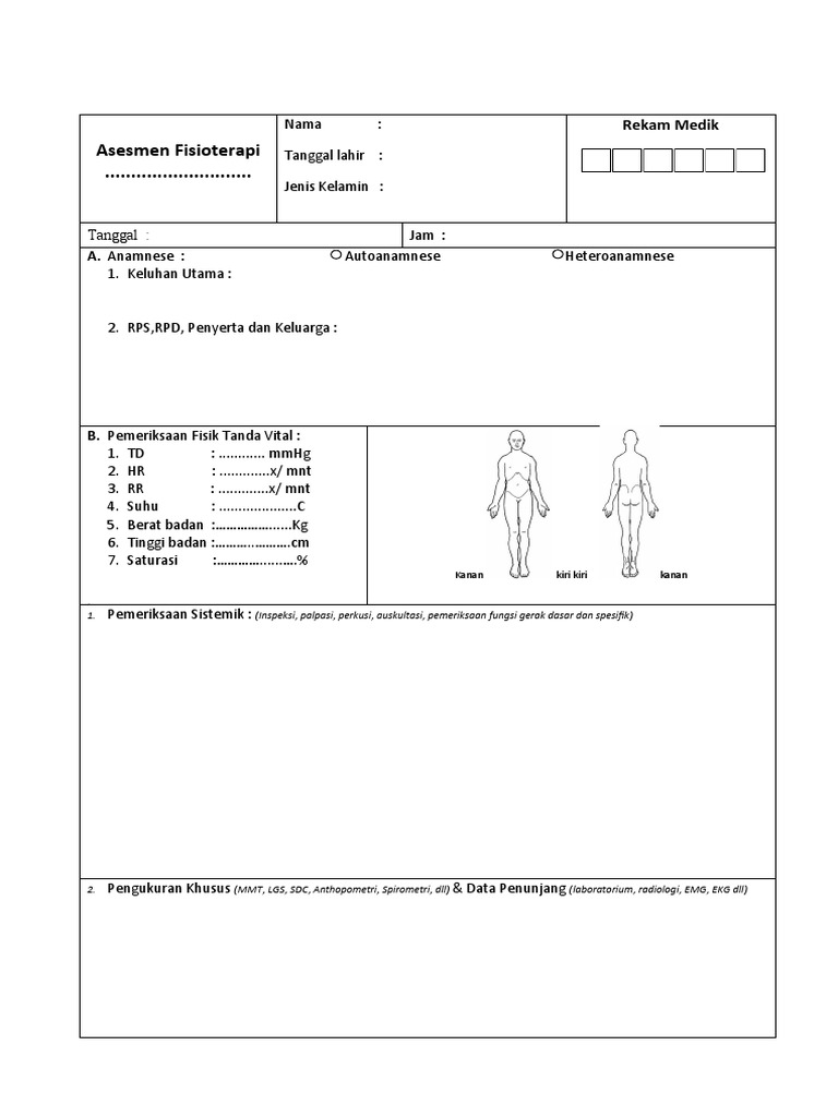 Form Assesmen Fisioterapi | PDF
