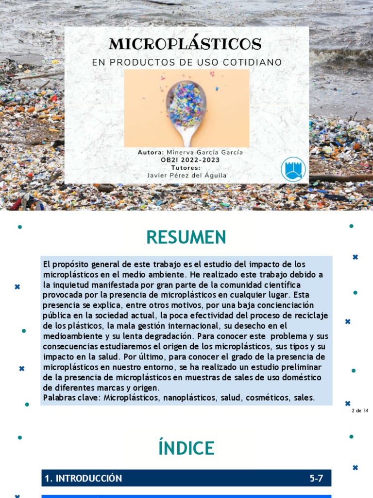 Microplásticos en Productos de Uso Cotidiano | PDF | sal | Contaminación