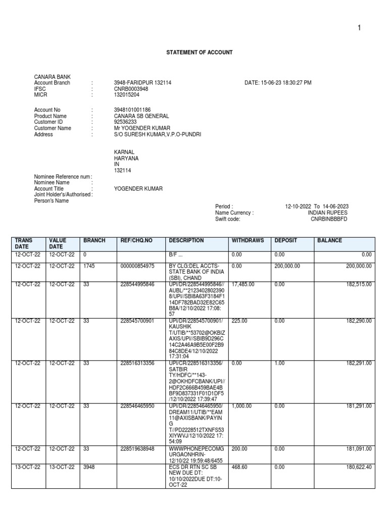 Account Statement2 | PDF | Institutional Investors | Payments