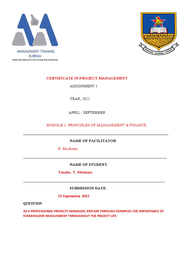MTB Assignment Cover Page & Submission Guidelines 1 | Download Free PDF ...
