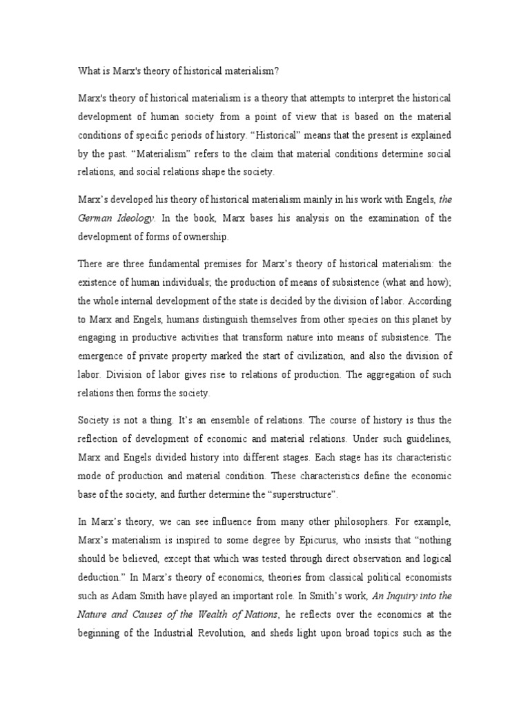 What Is Historical Materialism | Download Free PDF | Karl Marx ...