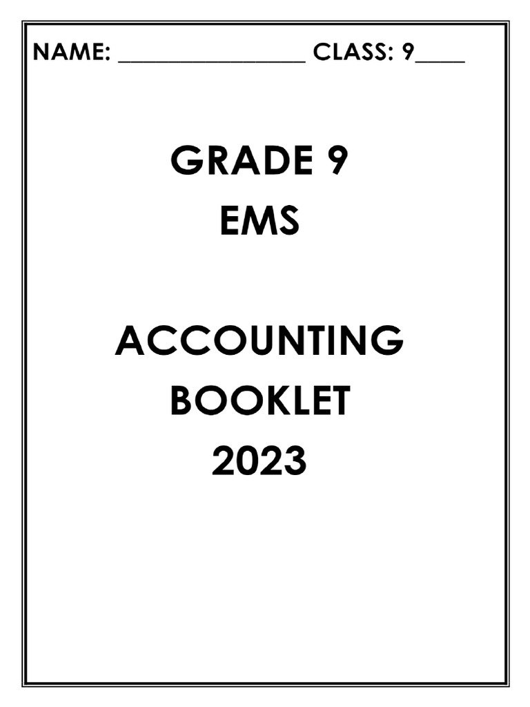 Ems Booklet GR 9 2022 | PDF
