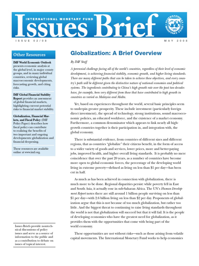 1 IMF Globalization Overview | PDF | Globalization | Economic Growth