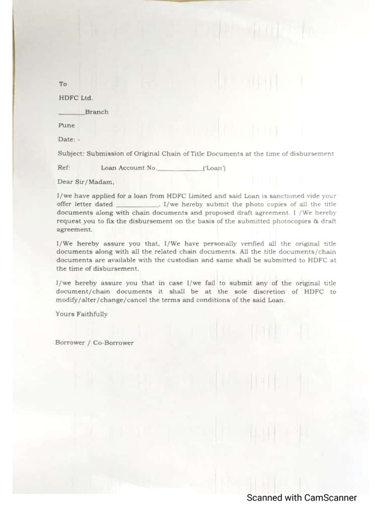 Resale Original Documents Declaration Format | PDF