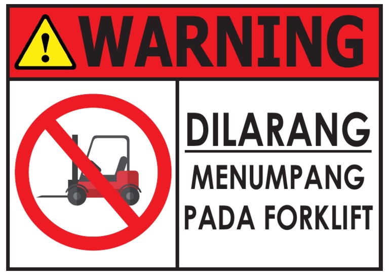 Rambu Forklift | PDF