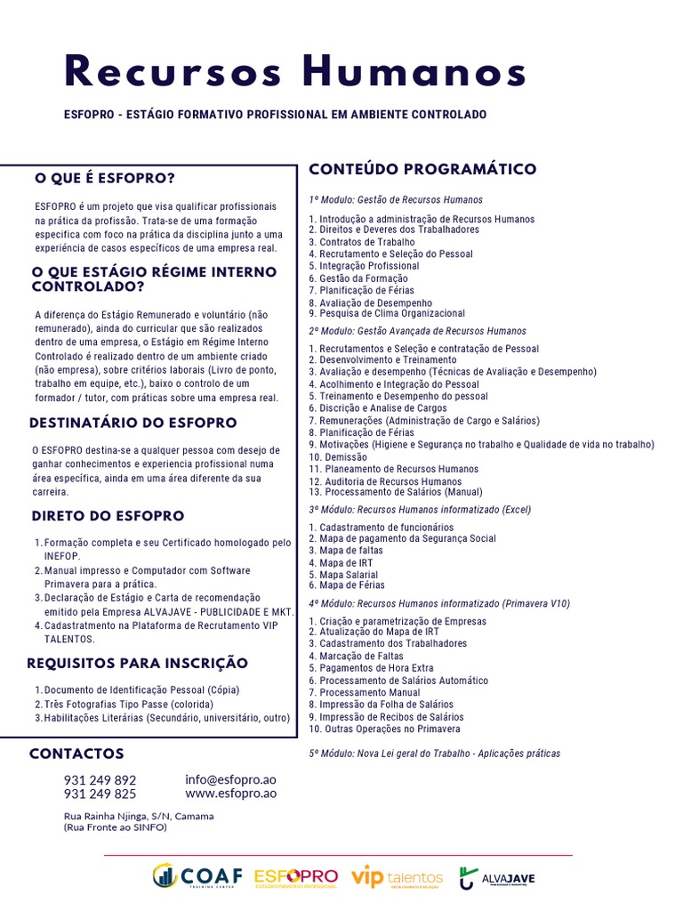 Esfopro Recursos Humanos | PDF | Gestão de recursos humanos | Business