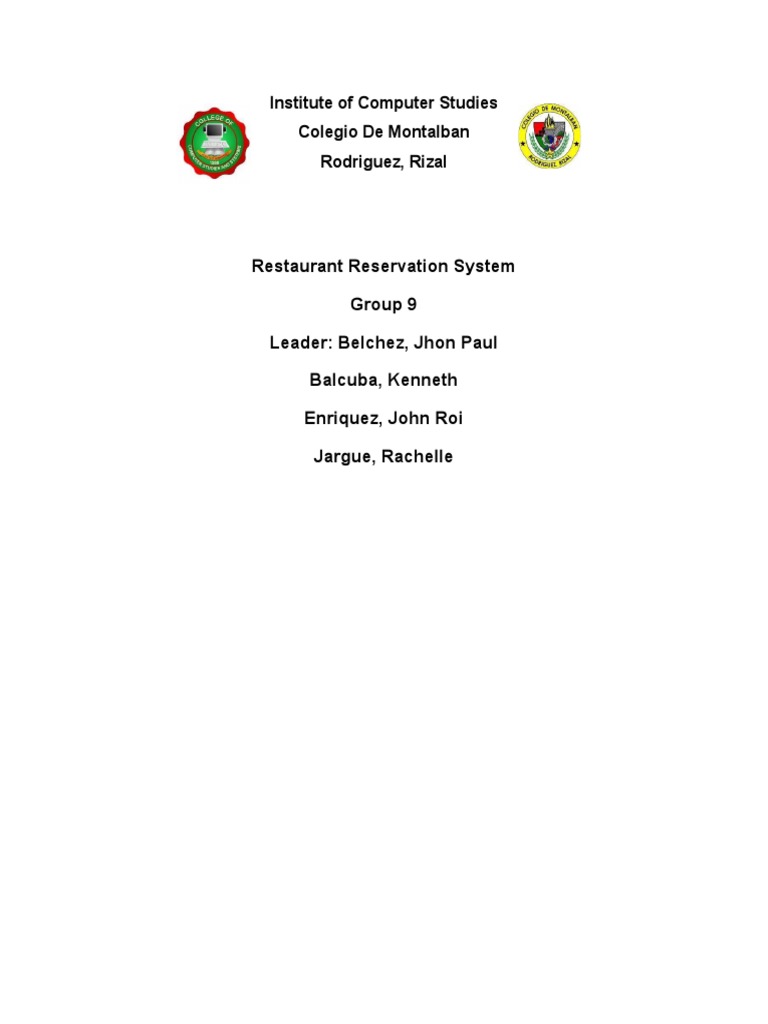 Restaurant-Reservation-System | PDF | Databases | Microsoft Windows