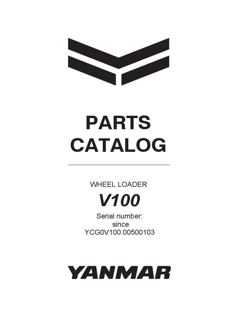 Yanmar Wheel Loader V100 Spare Parts | PDF | Axle | Manual Transmission
