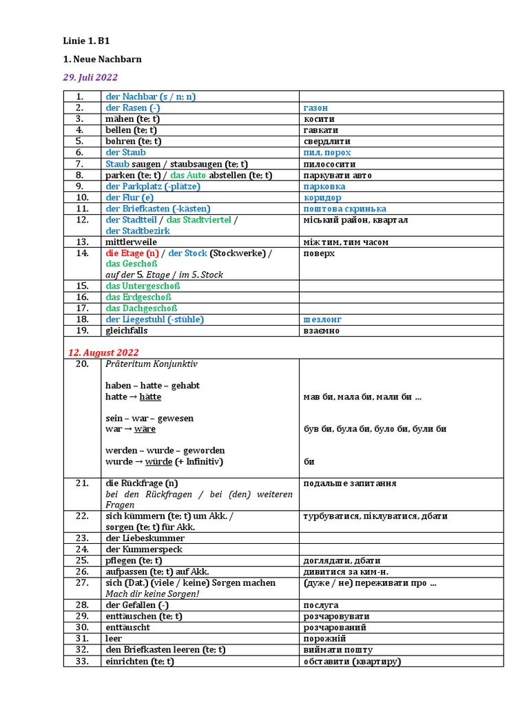 Linie 1 B1.1 | PDF