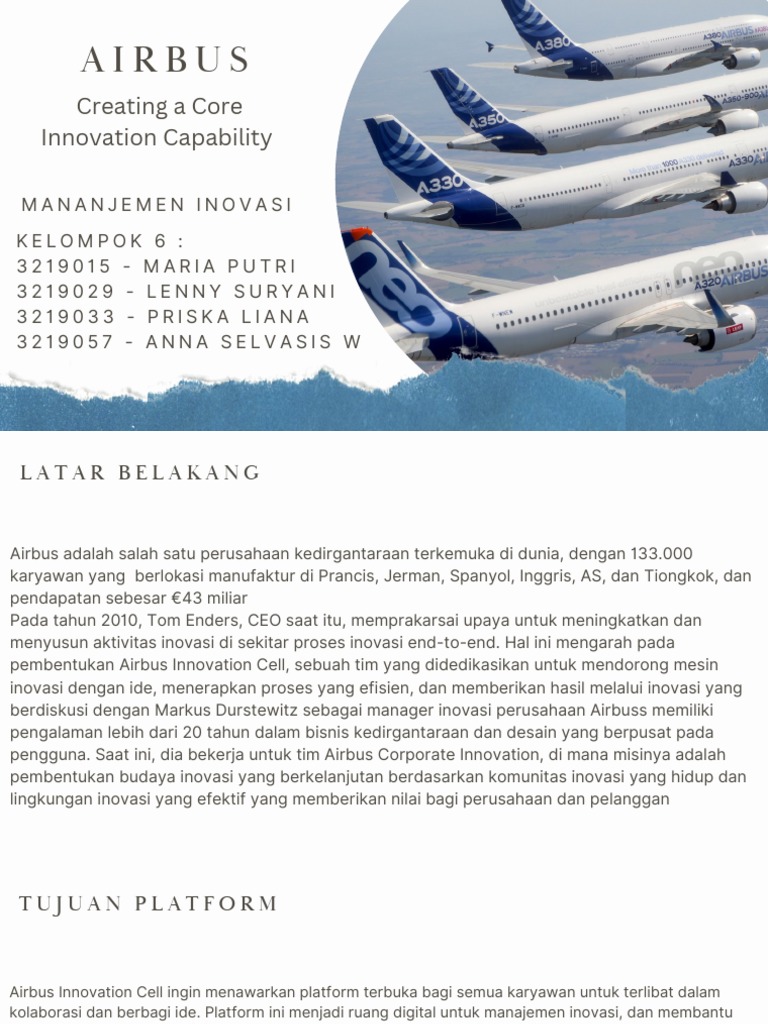 Manajemen Inovasi - Kelompok 06 - Airbus | PDF