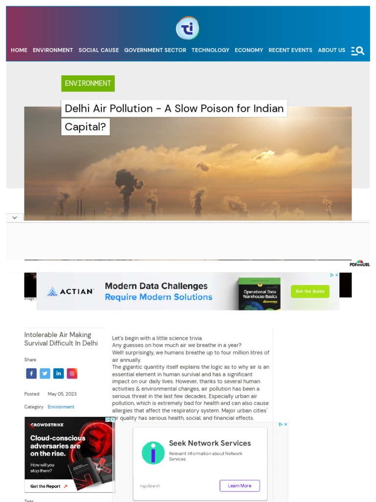 Delhi Air Pollution | PDF | Air Pollution | Particulates