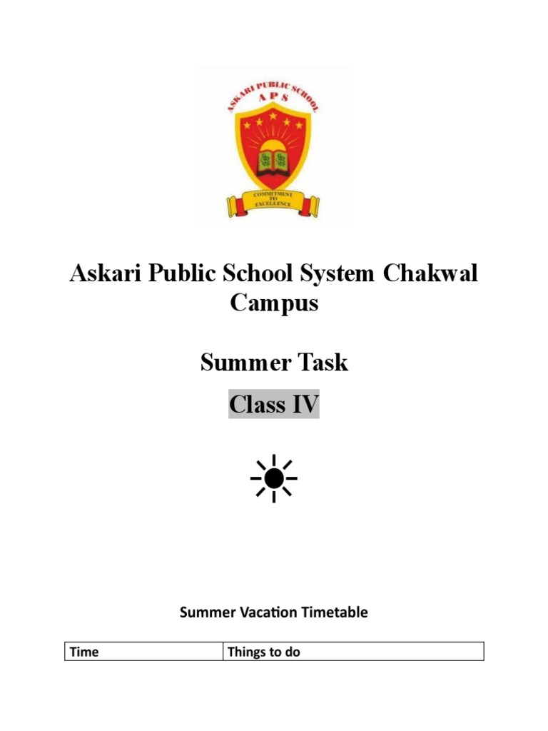 Summer Task 4 | PDF