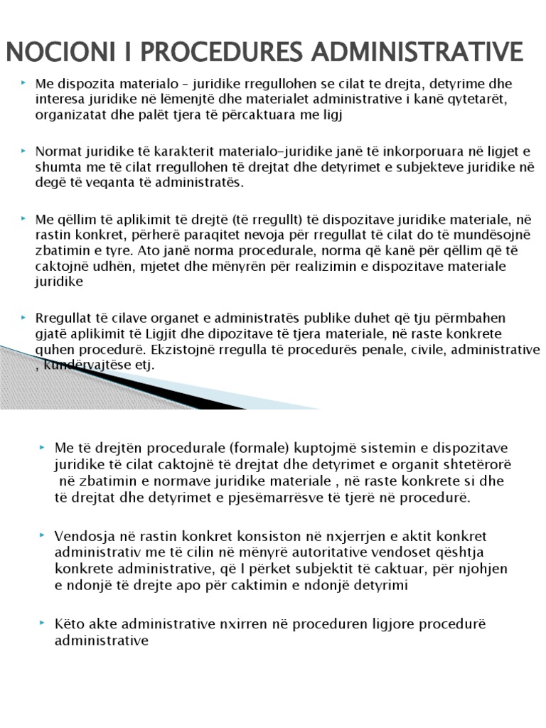 Nocioni I Procedures Administrative | PDF