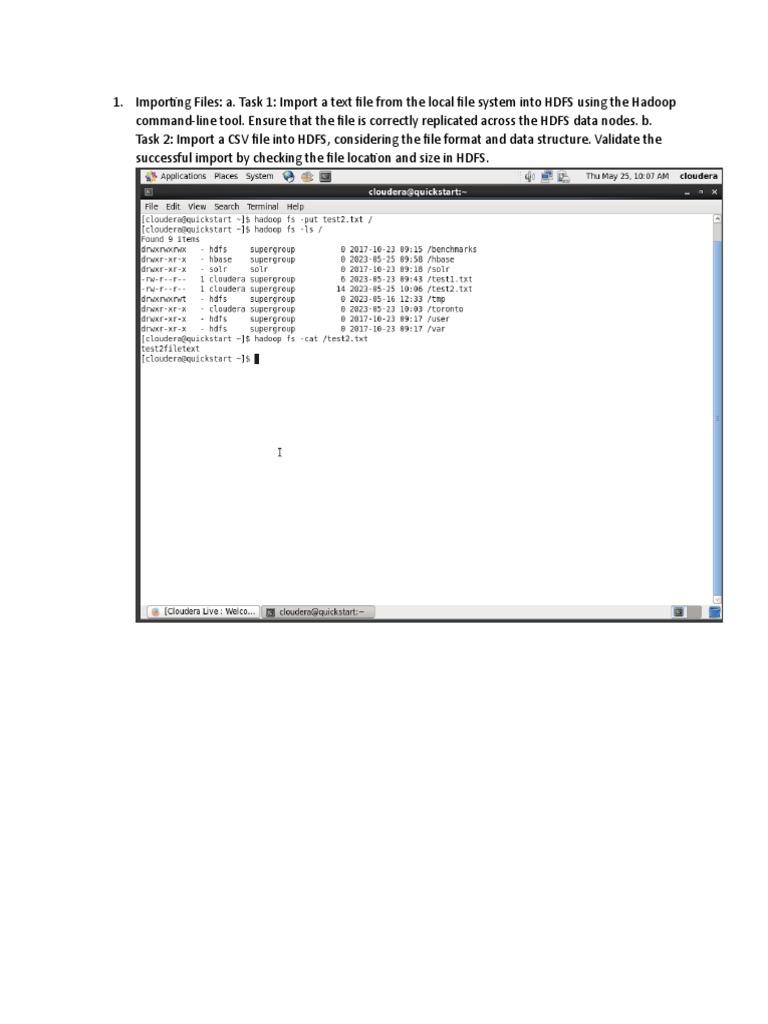 Importing And Exporting Files In Hadoop Distributed File System Pdf Apache Hadoop Scalability