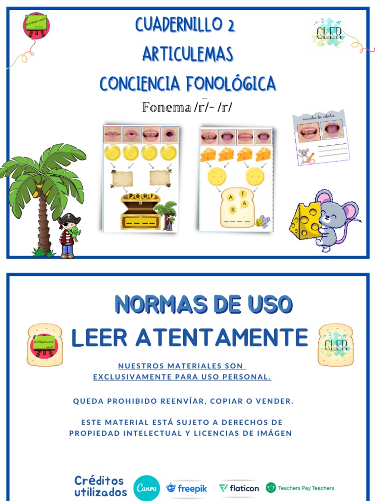 Articulemas y Conciencia Fonológica R | PDF | Sílaba | Escritura