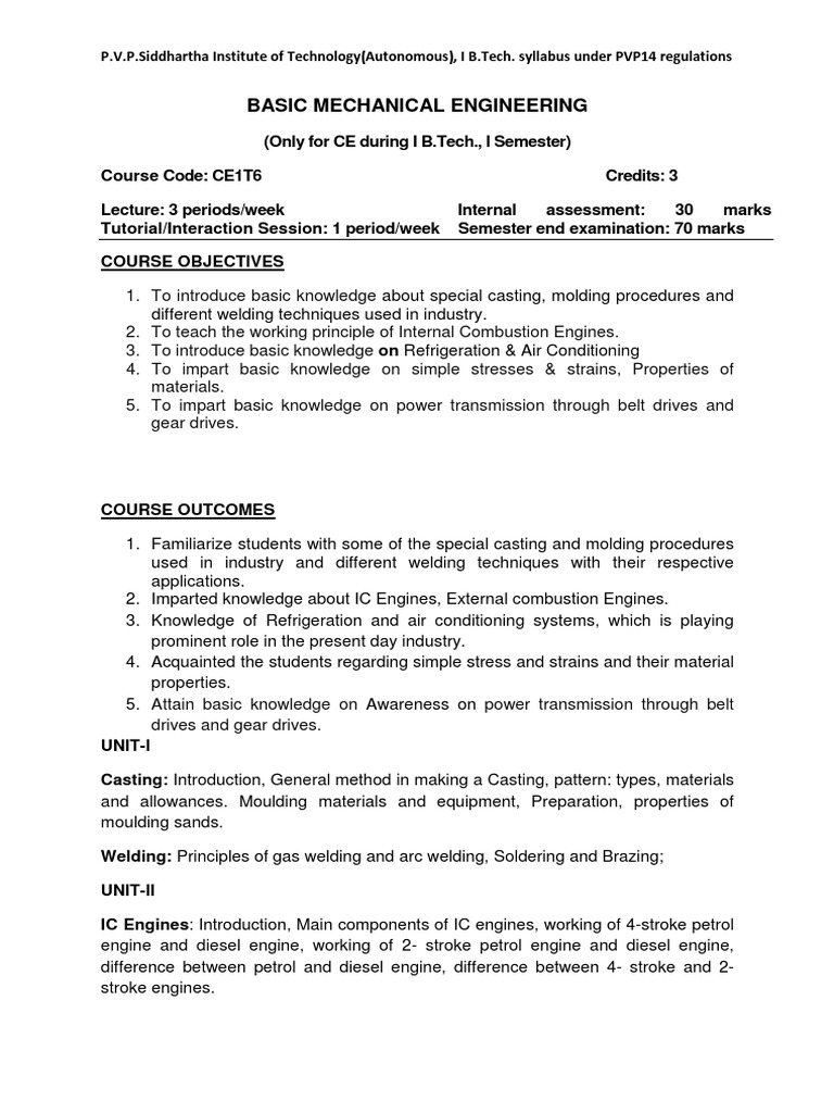 Basic Mechanical Engineering Pdf Engines Casting