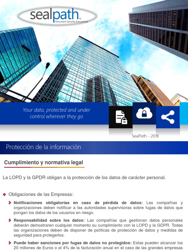 SEALPATH LOPD y GDPR | PDF | Gestión de derechos digitales | Software