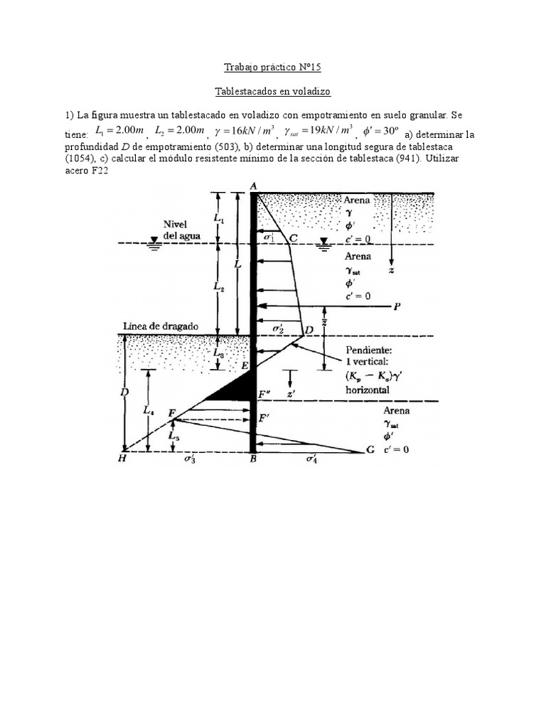 TP 15 - Tablestacados en Voladizo | PDF