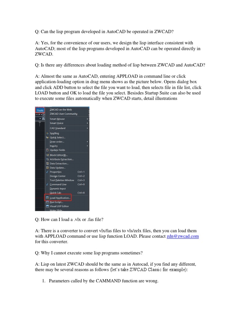 ZWCAD Lisp FAQ Enu 2023 | PDF | Command Line Interface | Systems Engineering