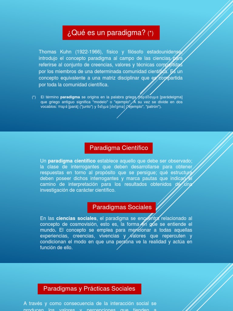Definición y Ejemplos de Paradigma | PDF | Paradigma | Conocimiento